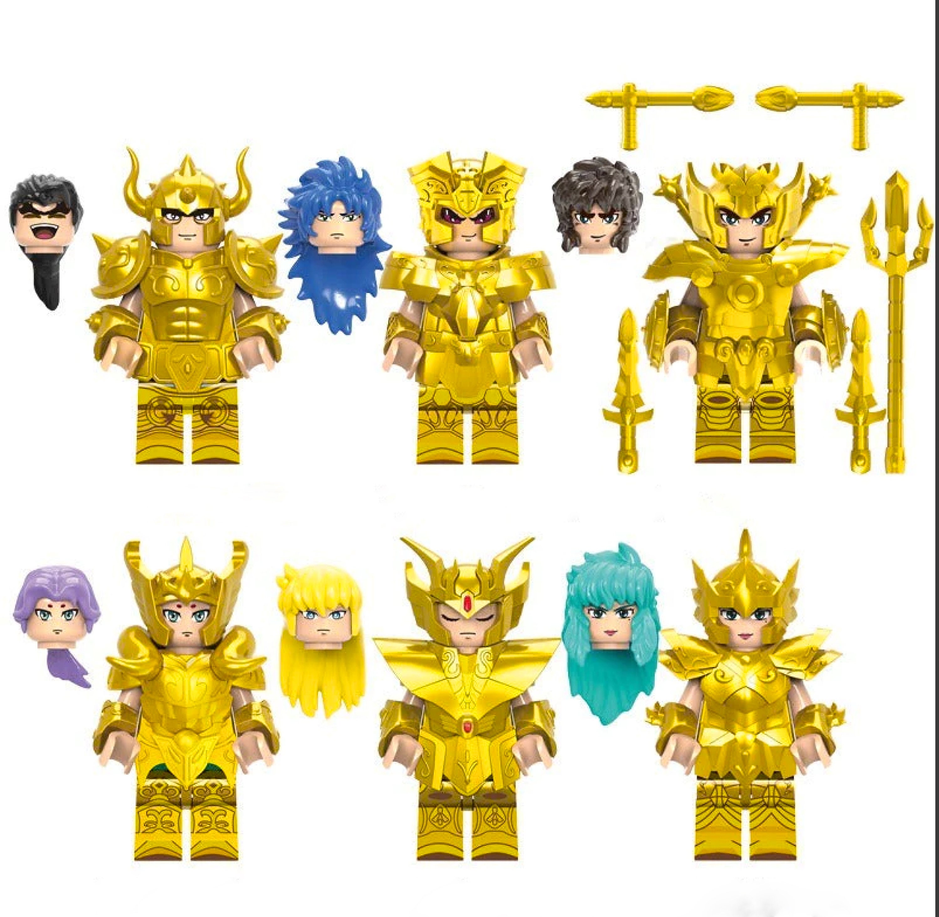 12 Gold Saints Custom Miniature Figures From Saint Seiya / Caballeros ...