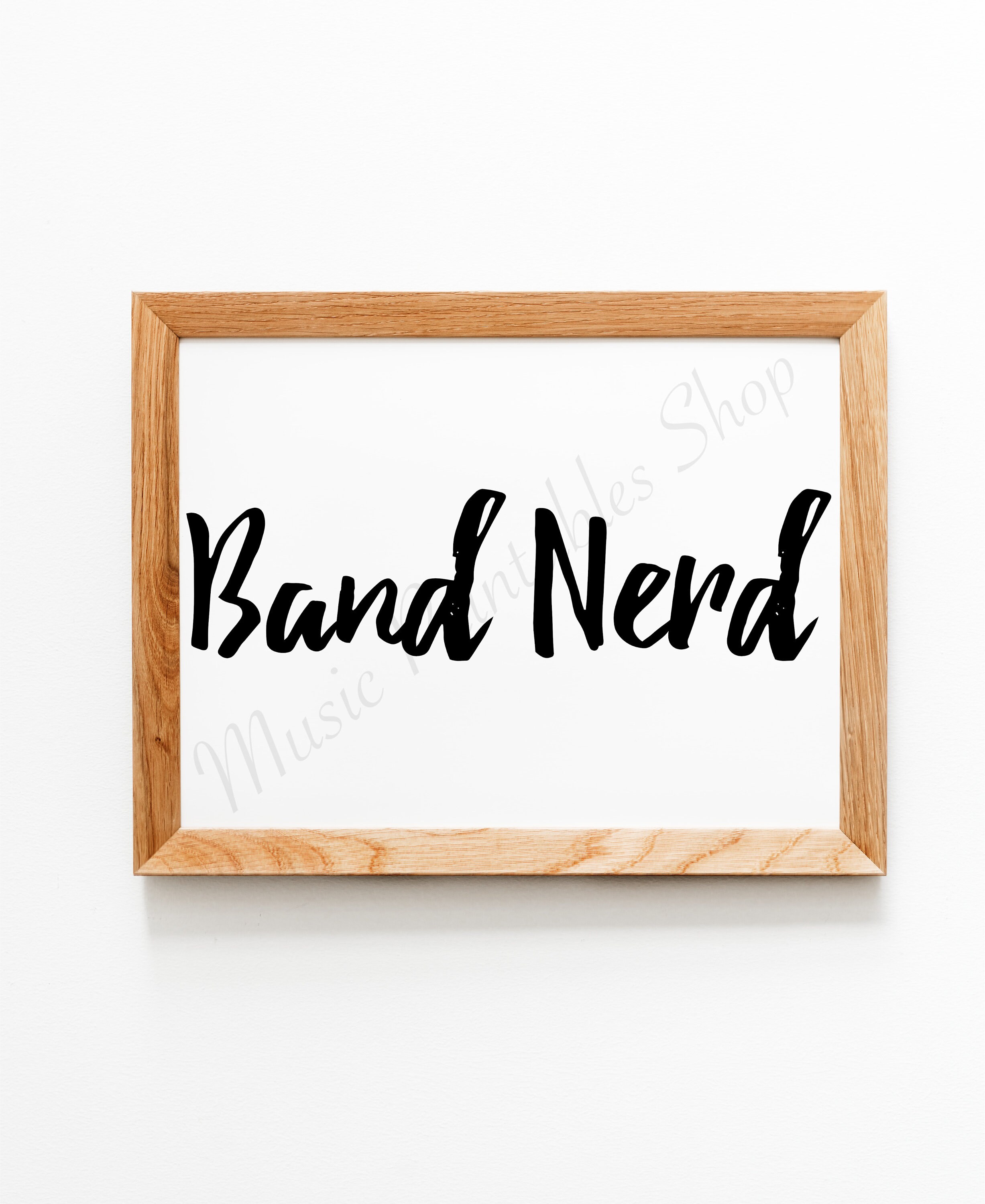 Band Nerd Minimalist Art, Music Printable, Wall Art Prints, Black and ...