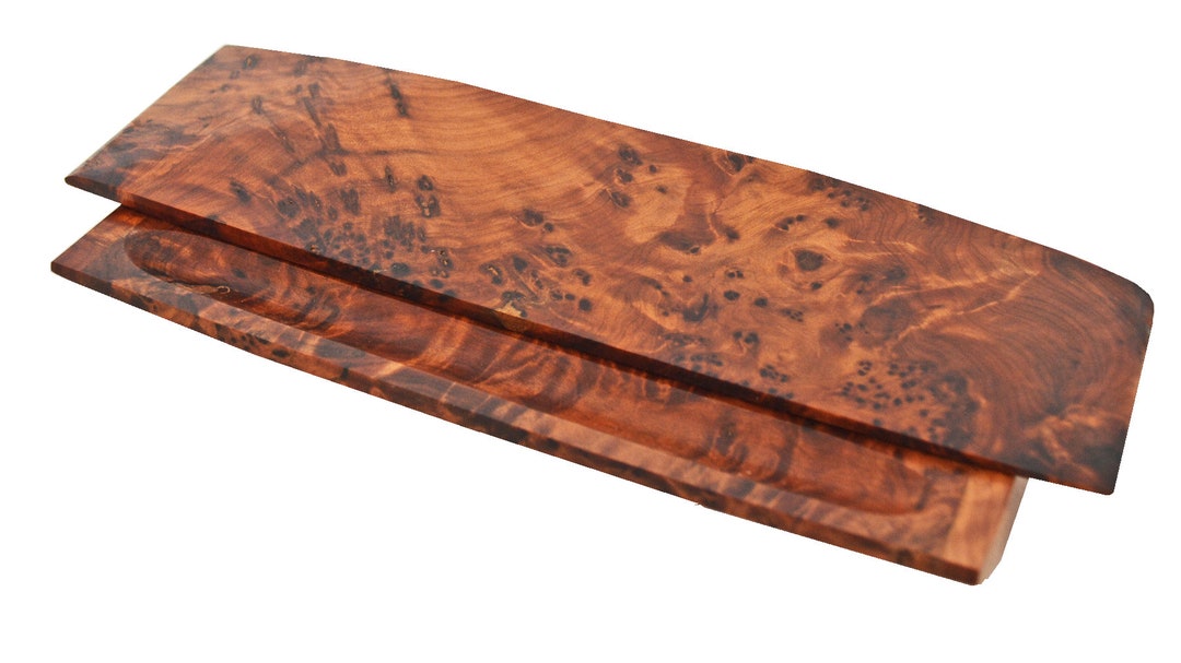 Thuya Wood Rectangular Pen Holder - Perfect for the Office or Home - L ...