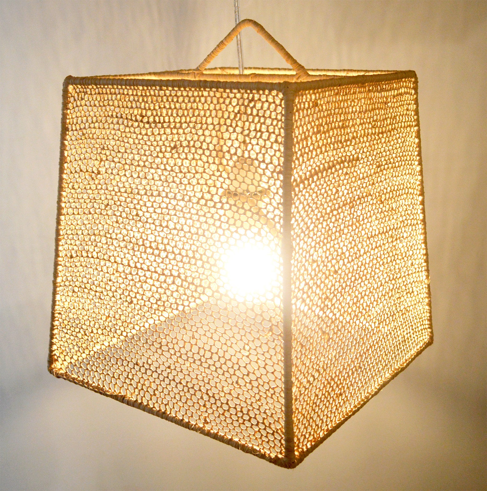 Square Pyramid Hand Braided Moroccan Ceiling Lamp Shade - Etsy UK