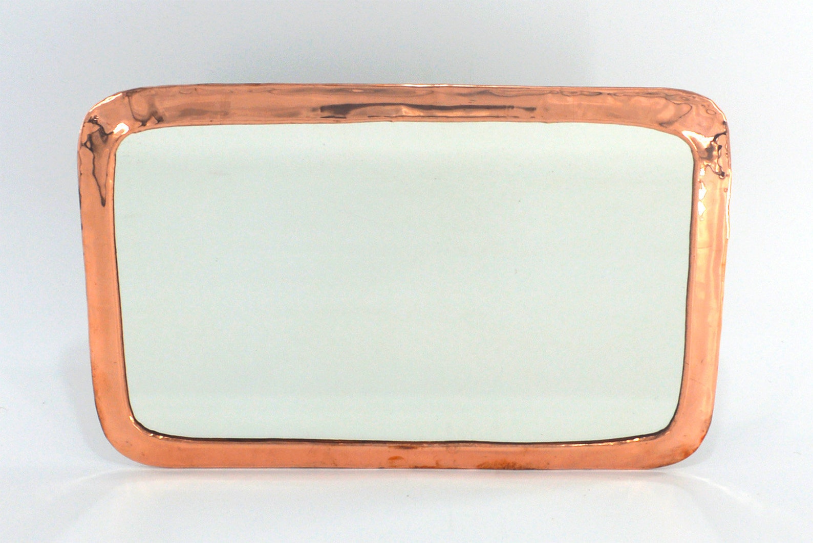 Red Soft Edge Rectangular Shape Handmade Solid Red Flat Metal | Etsy