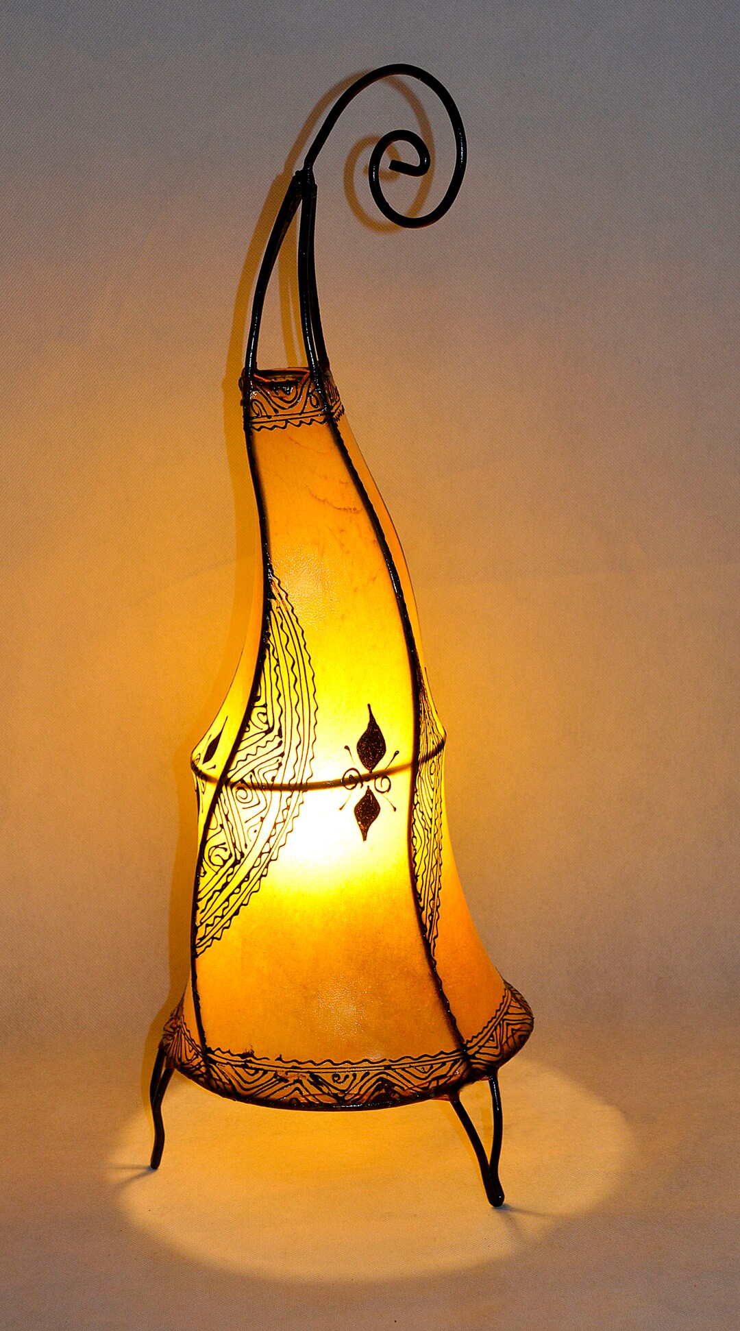 Plain Moroccan Henna Table / Floor Lamp Round Shape Yellow - Etsy