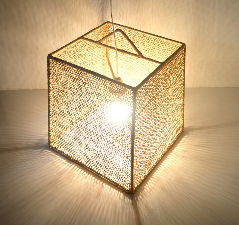 Square Pyramid Hand Braided Moroccan Ceiling Lamp Shade - Etsy