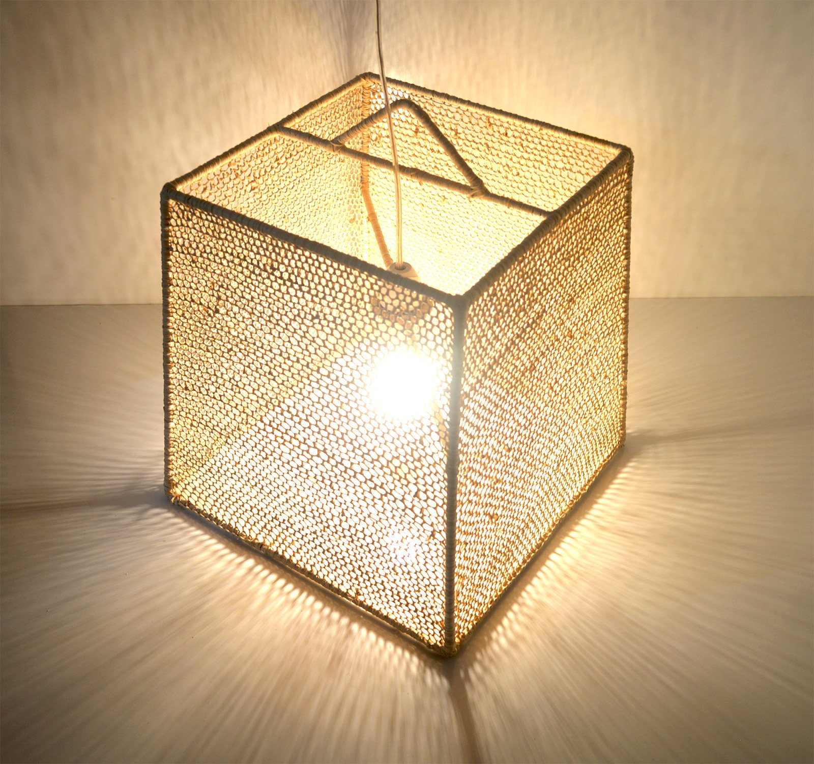 Square Pyramid Hand Braided Moroccan Ceiling Lamp Shade - Etsy UK