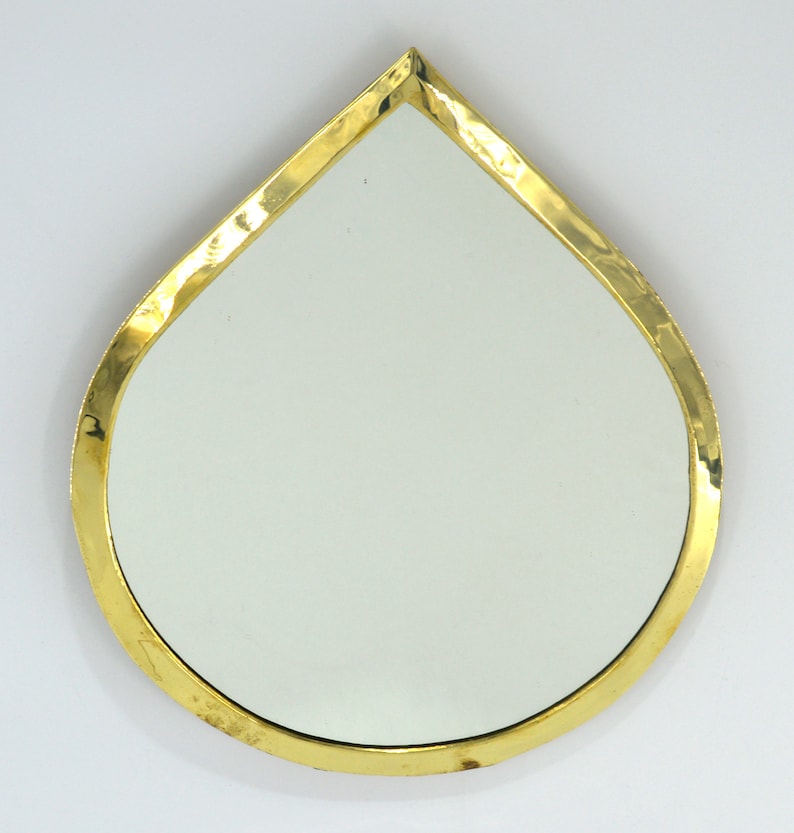 Marrakesh Modern Tear Drop Egg Yellow Mirror - Luxurious Room Accent - Etsy