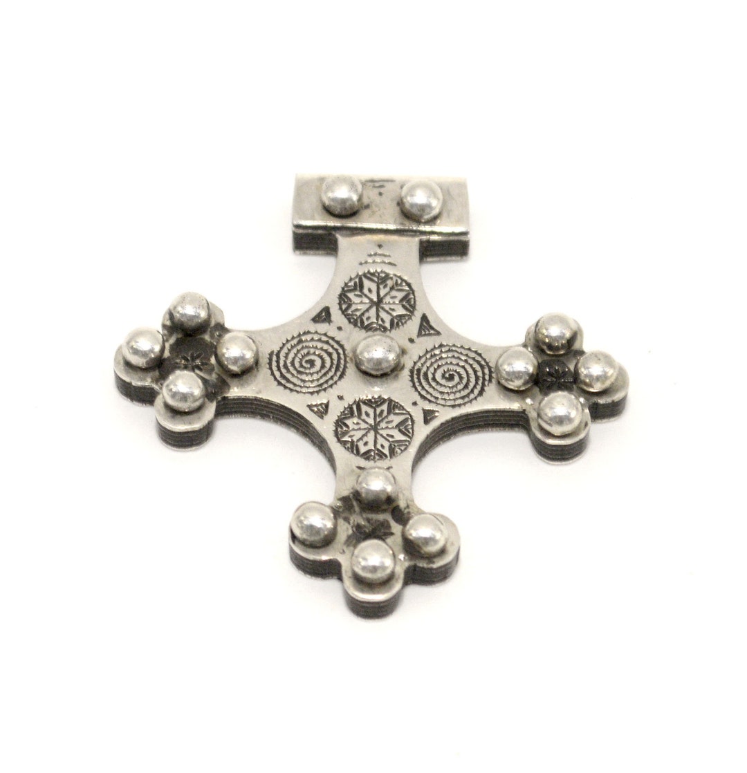 Touareg Sterling Silver Cross Pendant – Berber Style Necklace - Etsy