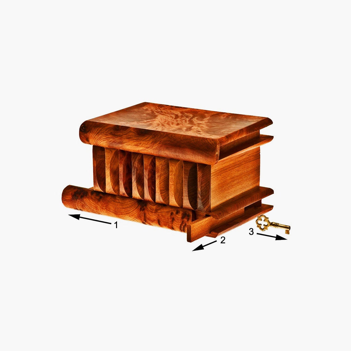 Thuya Wood Large Moroccan Magic Puzzle Box L15 W10 H8 Cm | Etsy