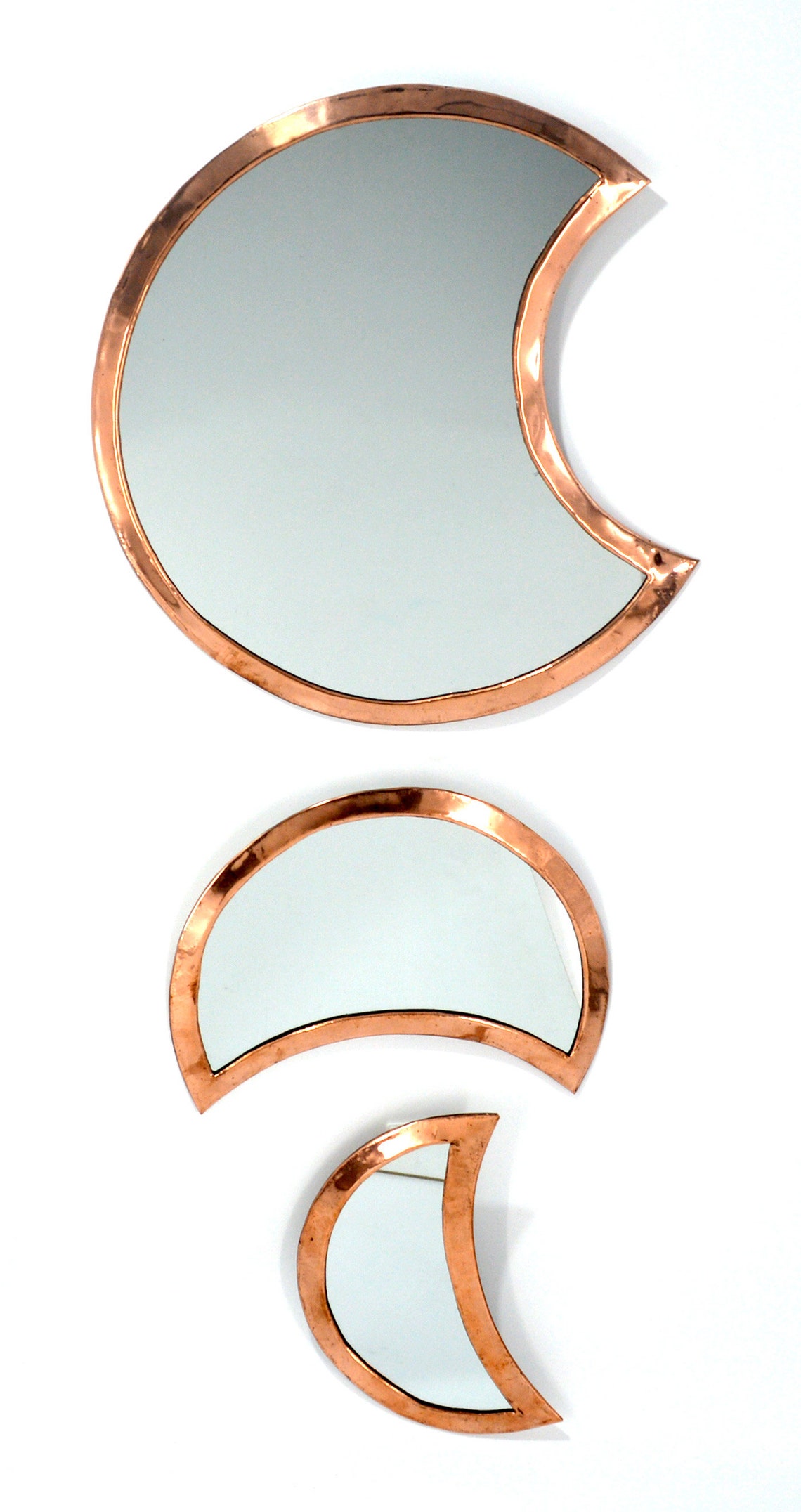 Half Moon Shape Handmade Solid Red Copper Flat Metal Moroccan - Etsy ...