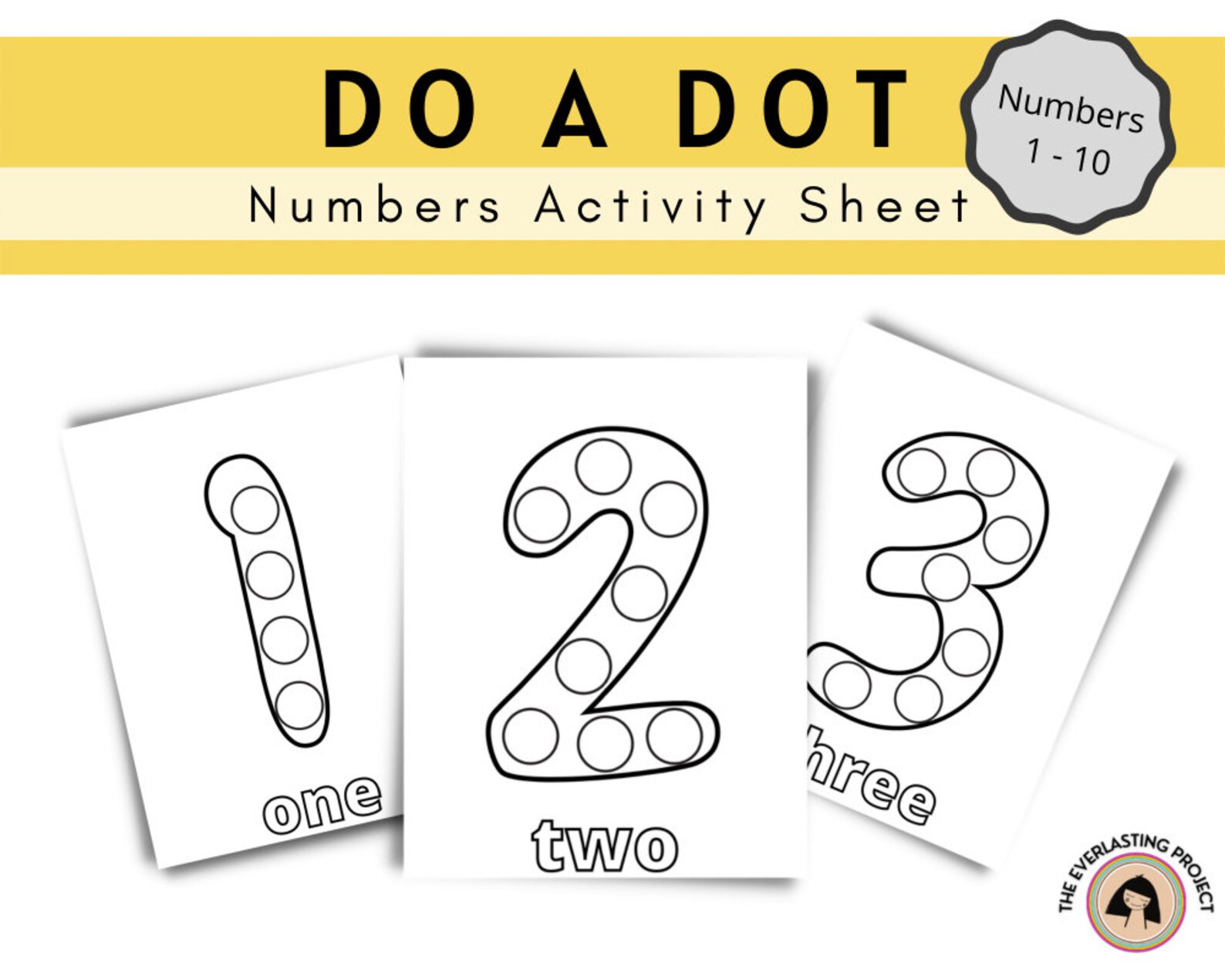 Do a Dot Printable Numbers Activity Sheet 1-10 | Etsy