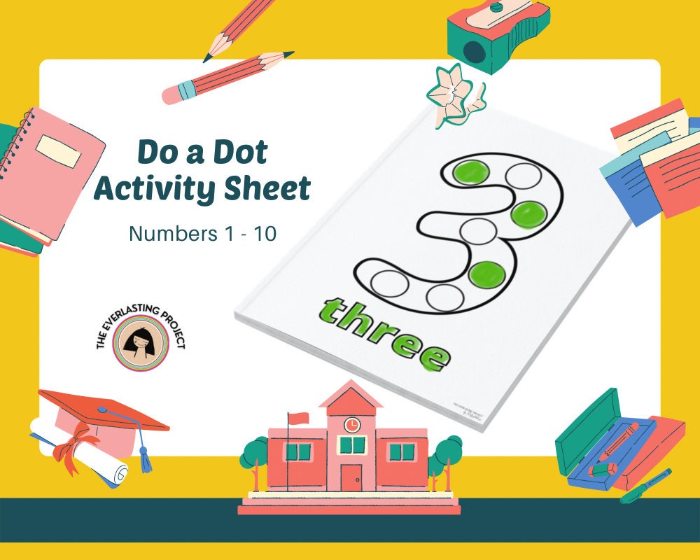 Do a Dot Printable Numbers Activity Sheet 1-10 - Etsy