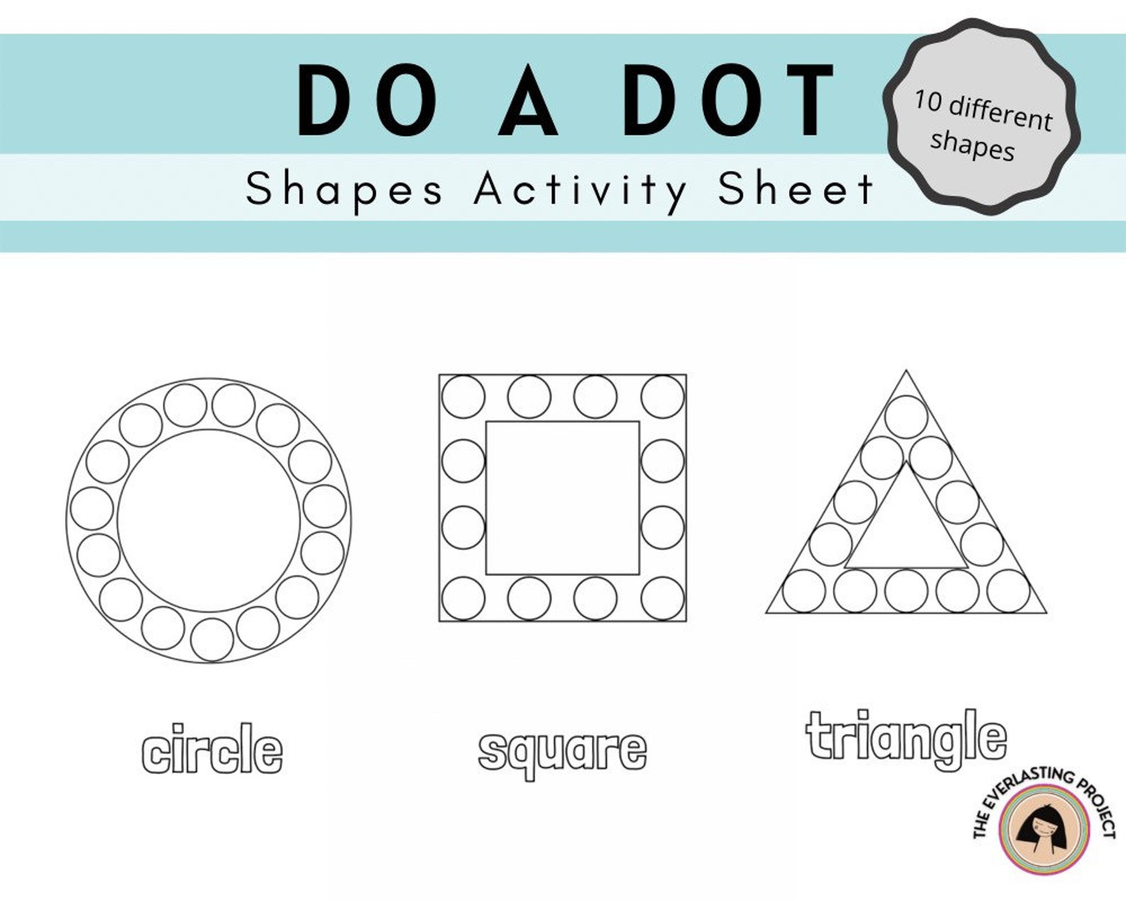 Do a Dot Printable Shapes Activity Sheet | Etsy