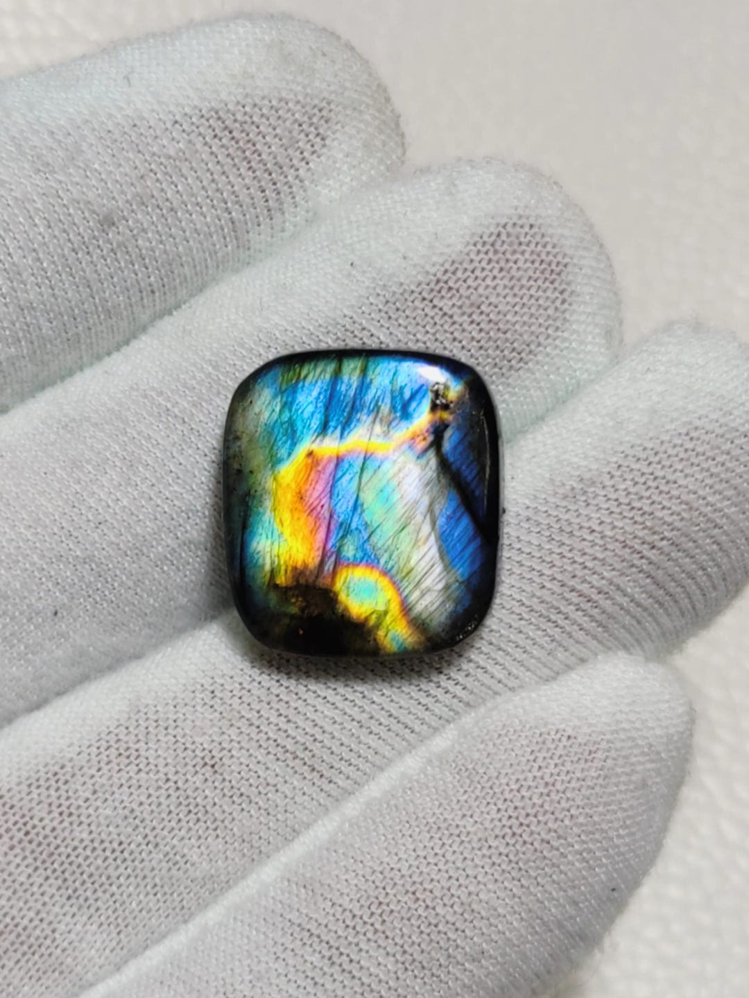 Square Blue Spectrolite Labradorite Cabochon – Hand-polished Gemstone ...