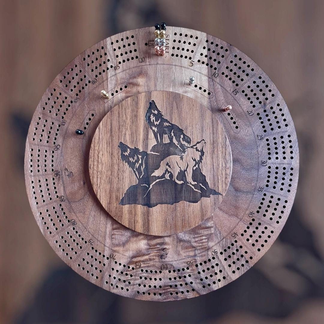 Four Player Cribbage Board - Made From Solid Walnut Wood - Etsy