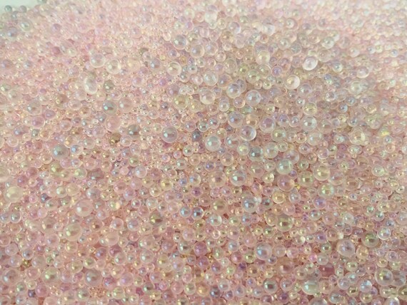 Pink Glass bubbles tiny glass bubbles shaker filler | Etsy
