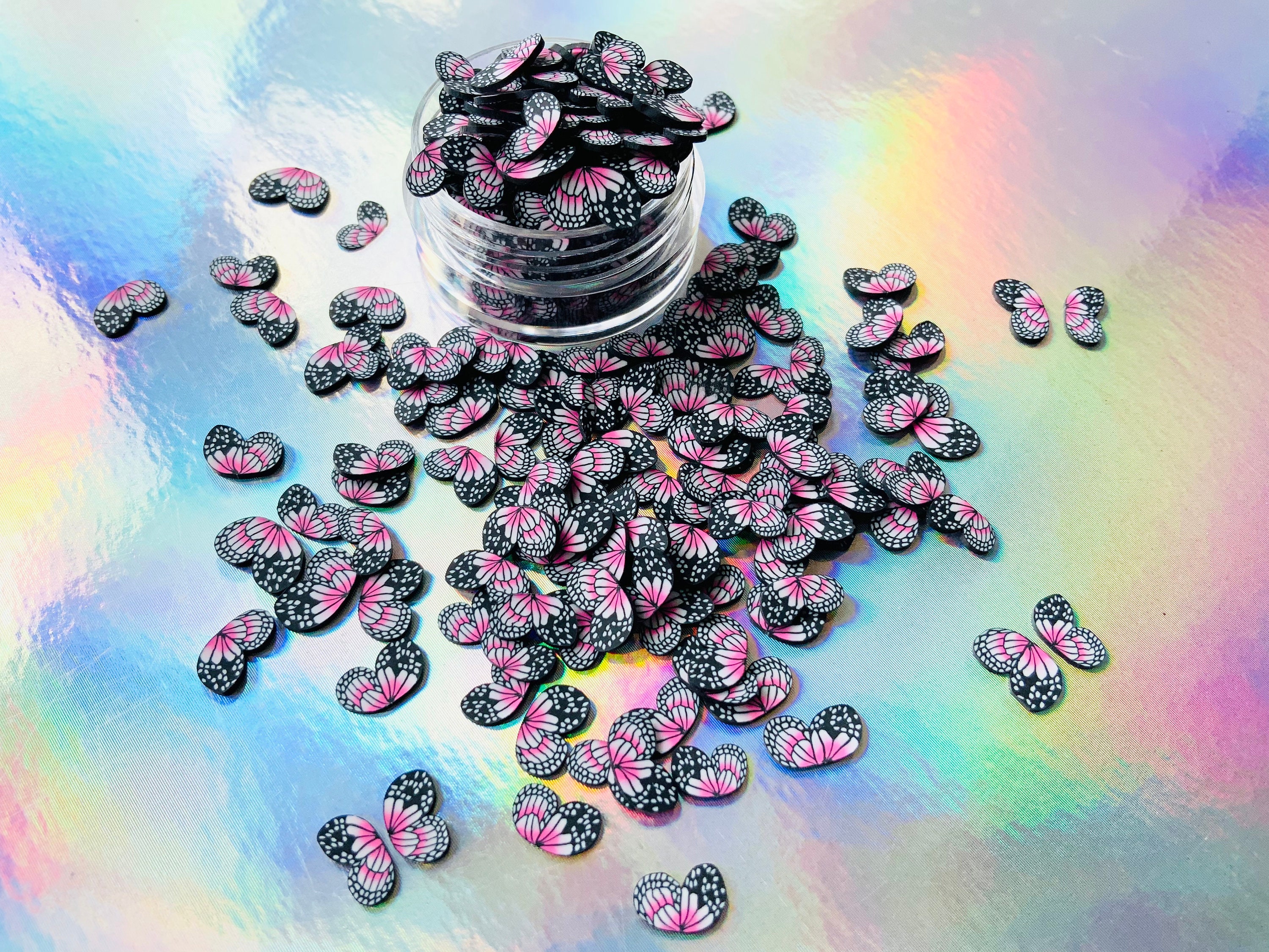 1 Pot Butterfly Sprinkles Fimo Sprinkles butterflies - Etsy Denmark