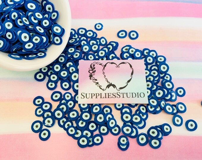 Evil Eye Clay Slices , Clay Sprinkles , Evil Eye Embellishments ...