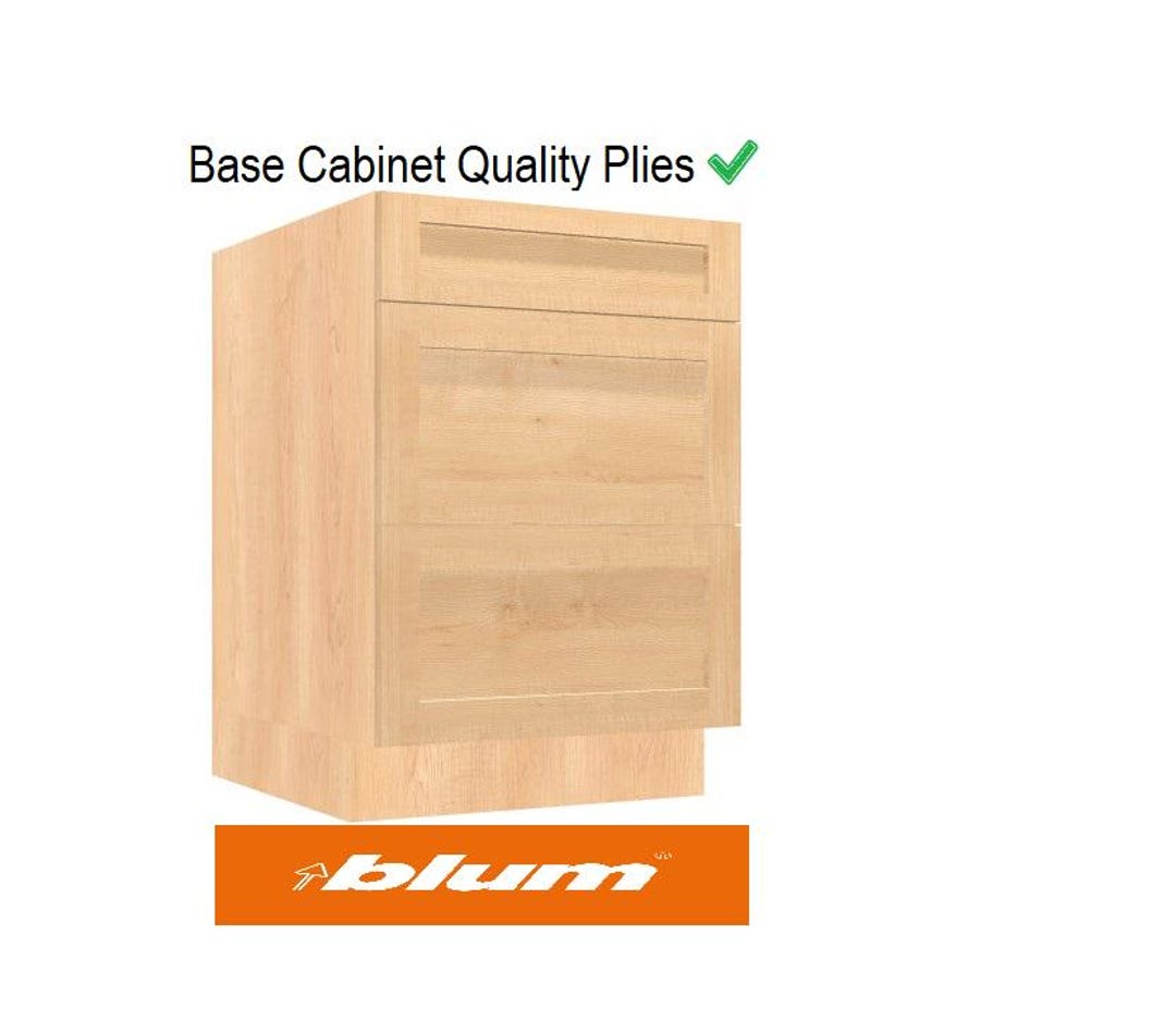 Base Cabinet, 3 Drawer Cabinet, Custom Cabinets, Clear Maple, Kitchen ...