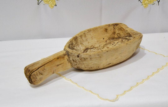 Vintage Large Grain Scoop / Vintage Wooden Scoop / Kitchen - Etsy