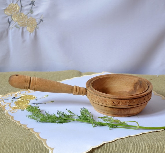 Wooden Ladle With Inlay Wooden Ladle Wooden Cup Wooden - Etsy