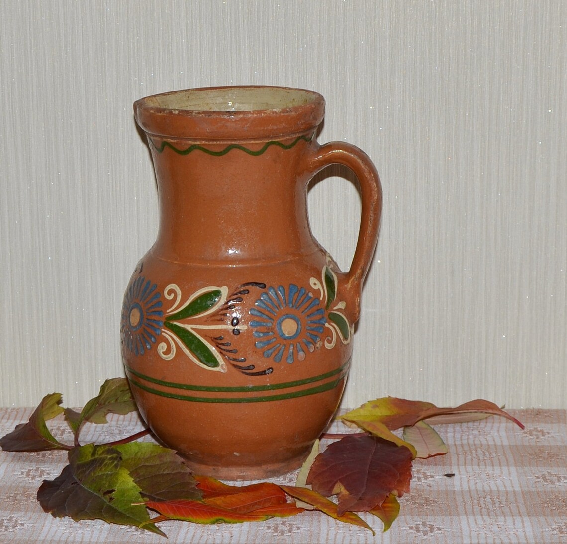 Large Antique Clay Vessel. Rustic Terracotta Tall Clay Pot. | Etsy