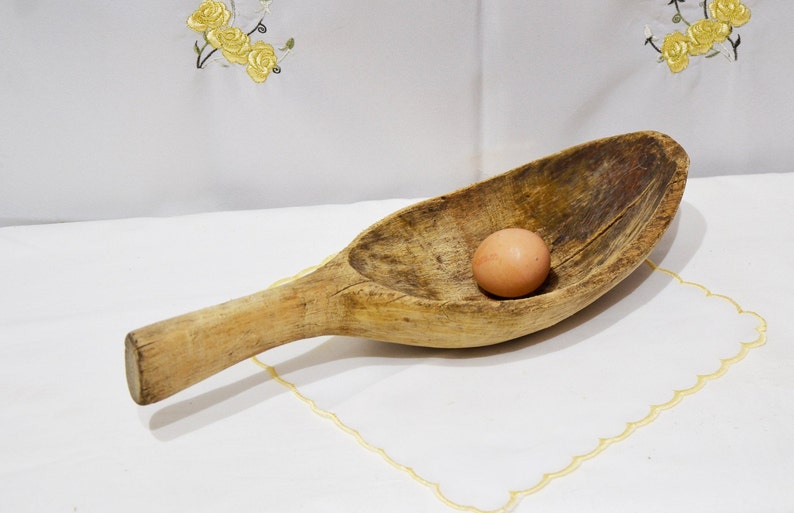 Vintage Large Grain Scoop / Vintage Wooden Scoop / Kitchen - Etsy