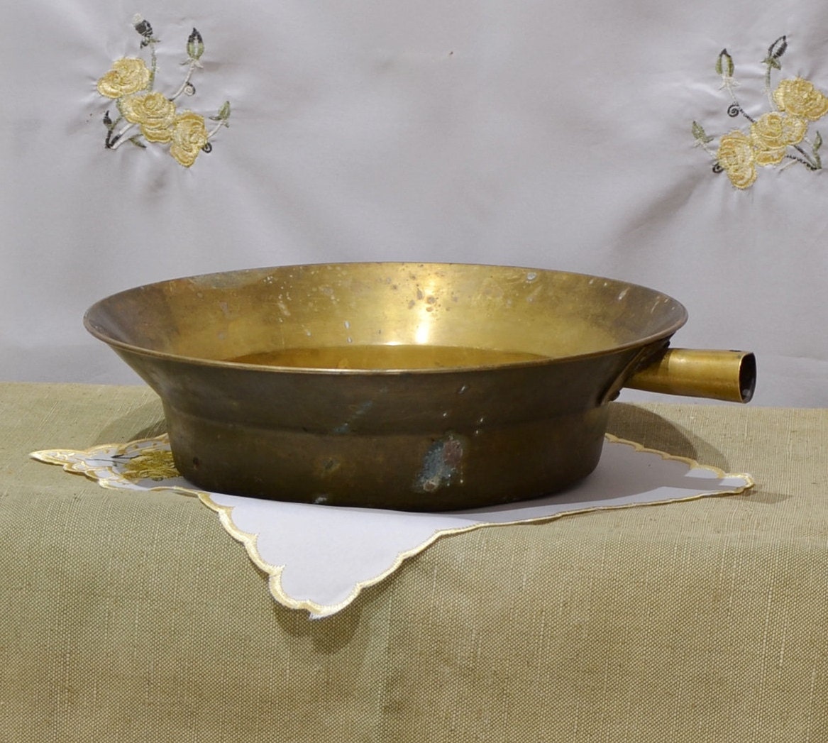 Ancient brass frying pan brass frying pan of the tsarist | Etsy