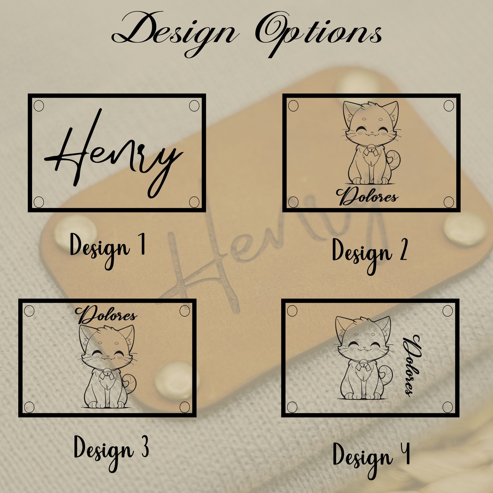 Custom Hat Leather Patch for Baby, Personalized Name Beanie Labels ...