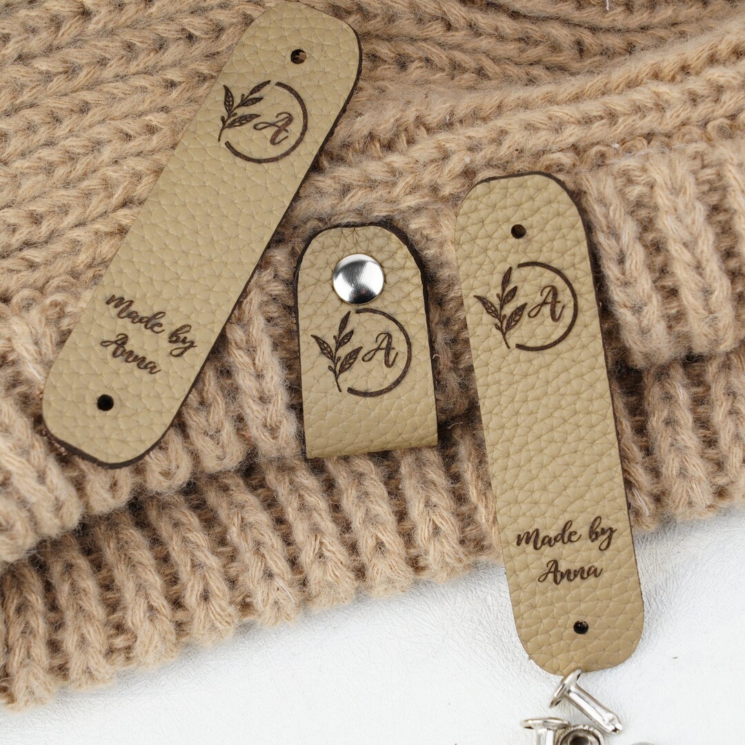 Personalized Leather Tags, Custom Logo/ Text Labels, Engraved Tags ...