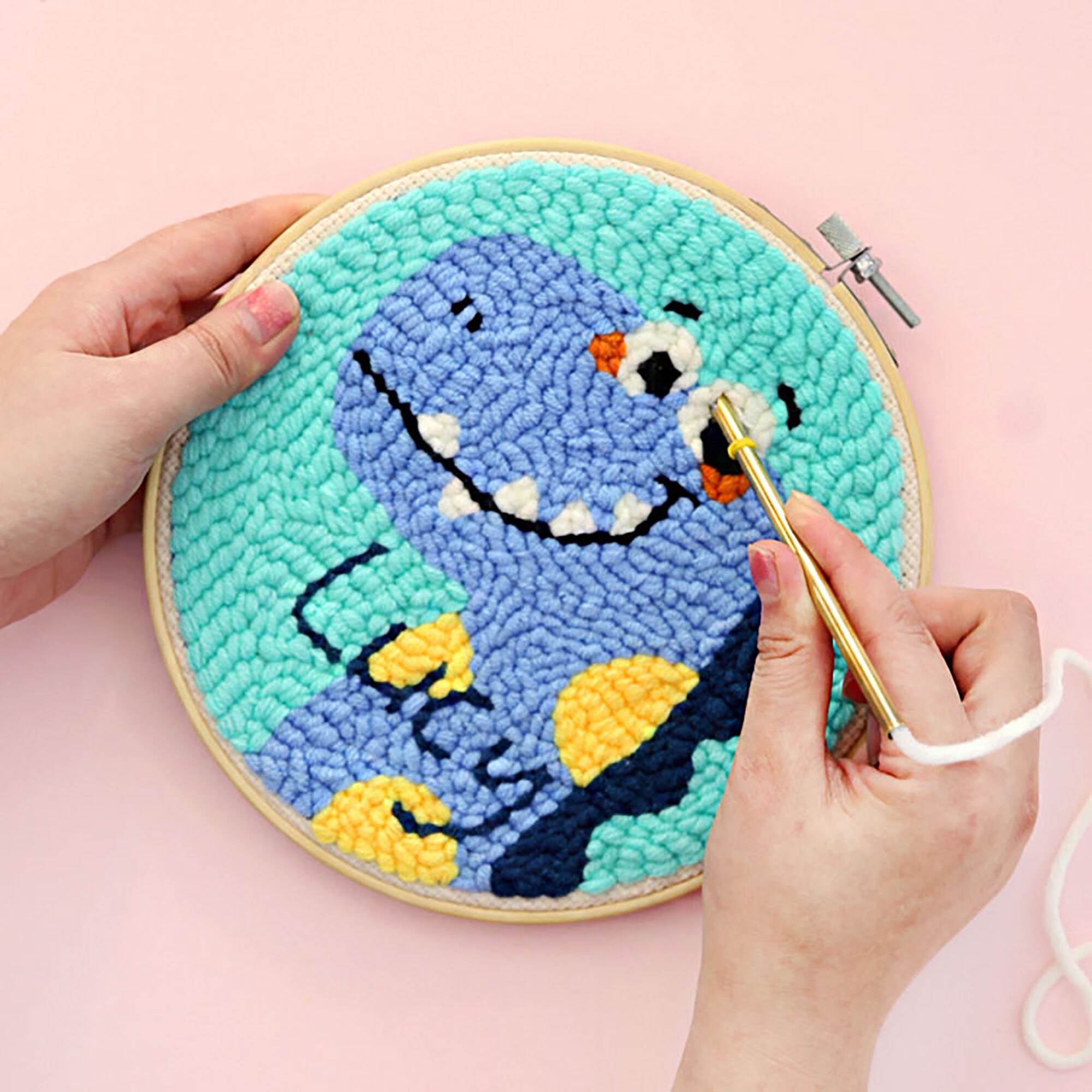 Cute Animal Punch Needle Kits Wool Needle Punch Tools Punch - Etsy