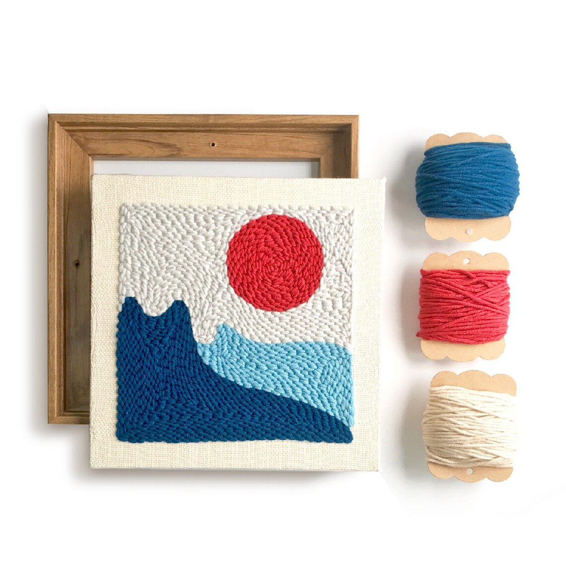 Landscape punch needle kit yarn scenery punch needle cross | Etsy