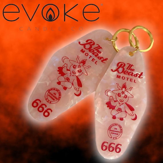 The Beast Retro Style Motel Keychain - Etsy