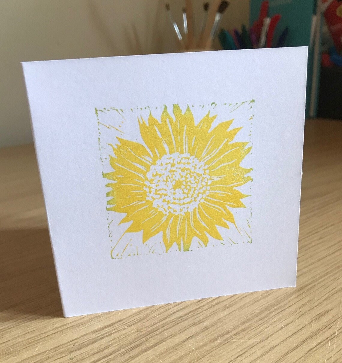 Pack of 6 Sunflower Notecards - Etsy UK