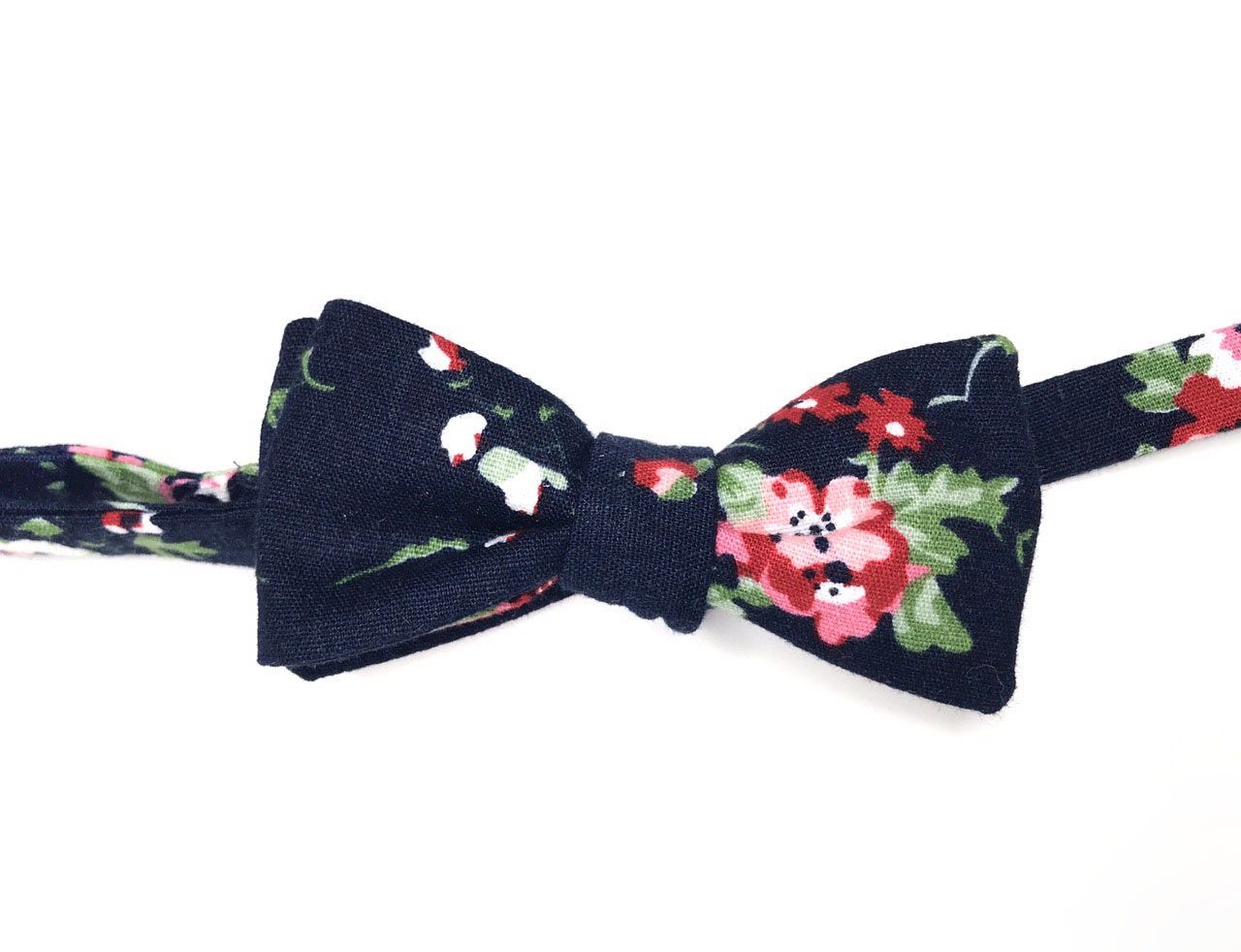 Navy Blue Floral Bow Tie Wedding Navy Floral Men Bow Tie Davids Bridal ...