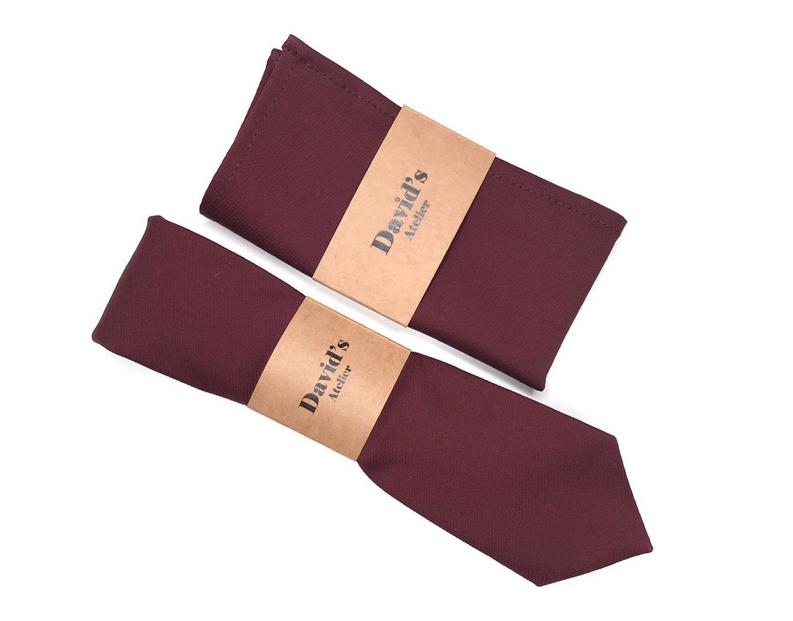 Set of Burgundy Ties 3 4 5 6 7 8 9 10 Wine Wedding Tie For | Etsy