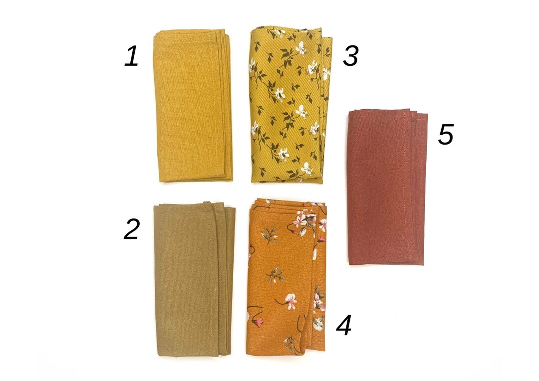 Wedding Pocket Squares , Handkerchief , Mustard Floral Handkerchief ...