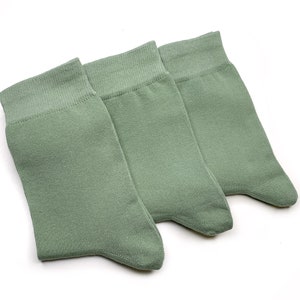 Plain DUSTY SAGE Groomsmen Socks + FREE Personalization for Wedding ...