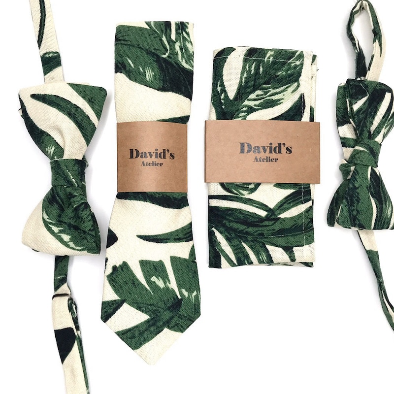 Palm Tree Bow Tie - Etsy