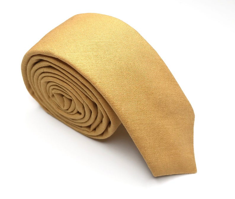 Mustard Yellow Mens Necktie With Matching Pocket Square - Etsy