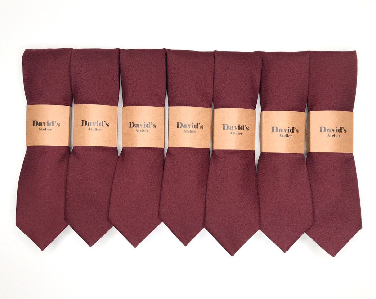 Set of Burgundy Ties 3 4 5 6 7 8 9 10 Wine Wedding Tie For | Etsy