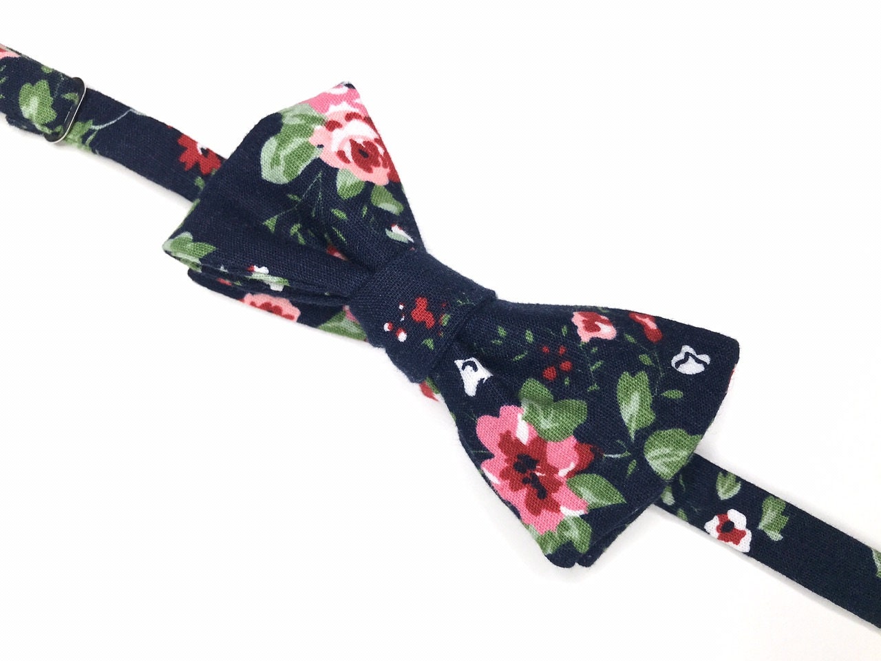 Navy Blue Floral Bow Tie Wedding Navy Floral Men Bow Tie Davids Bridal ...