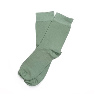 Plain DUSTY SAGE Groomsmen Socks + FREE Personalization for Wedding ...
