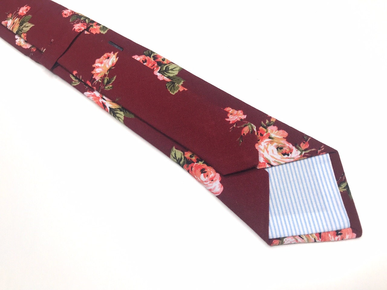 Set of Burgundy Floral Ties Maroon Wedding Tie for Davids Bridal Dress ...