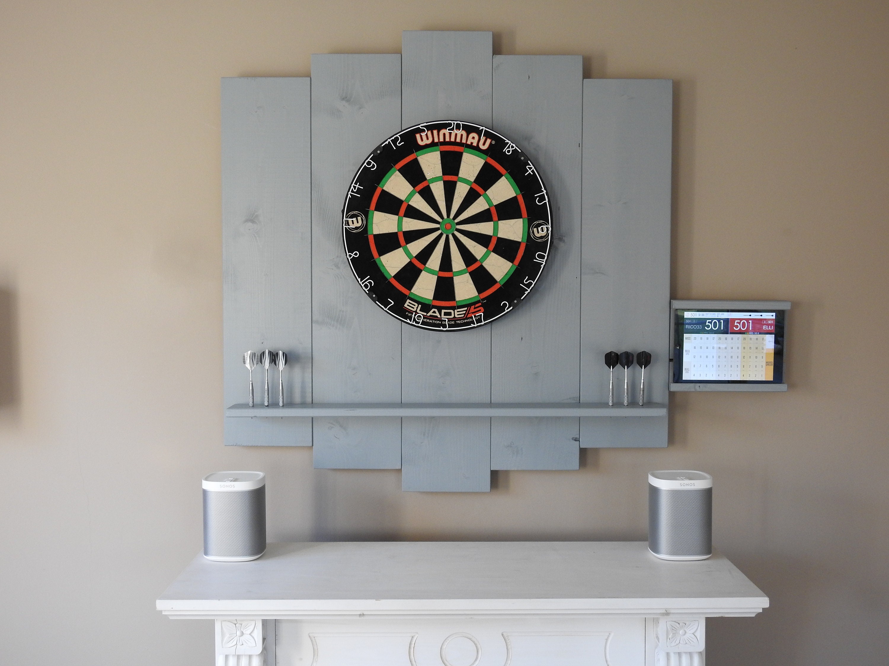 WOODEN Dartboard Surround PREMIUM Dart Wall Protection - Etsy