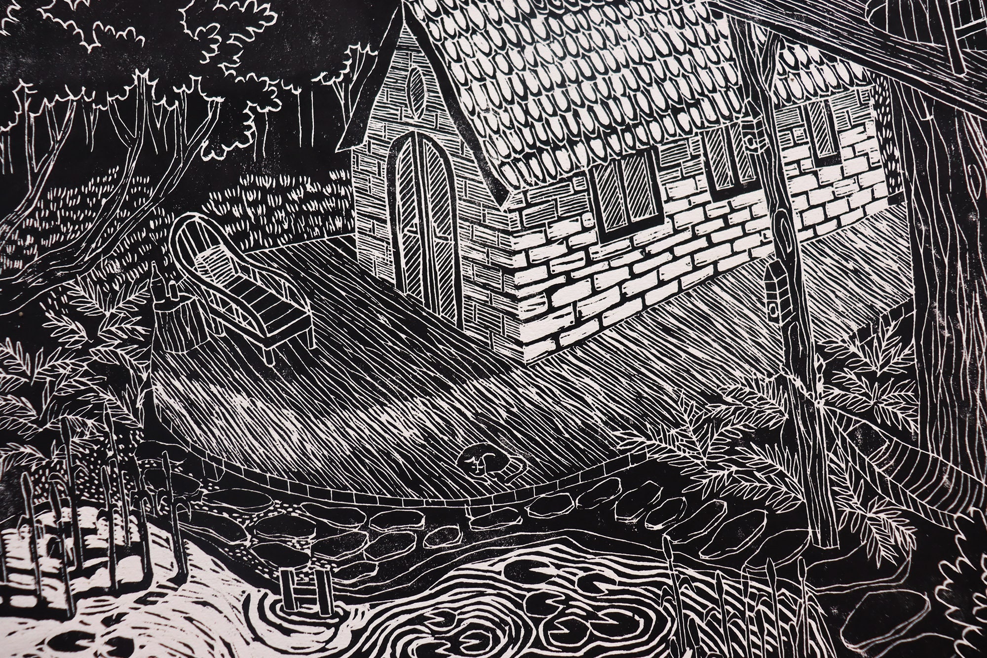 The Oak Handmade Woodcutprint - Etsy