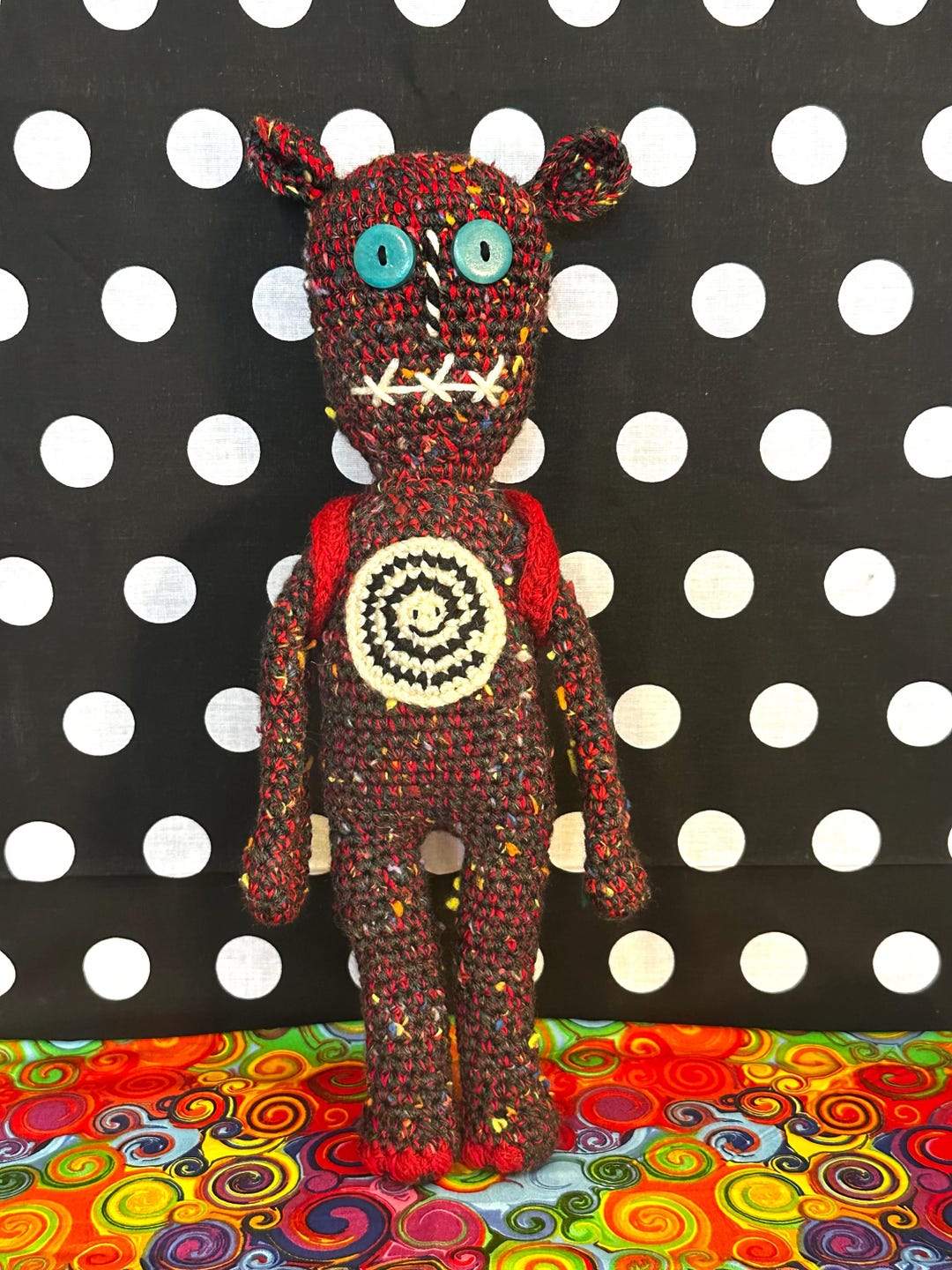 Tim Burton Inspired Spiral Smiley Face Creepy Cute Voodoo Like Monster ...