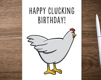 Cute Chicken Birthday Card - Etsy