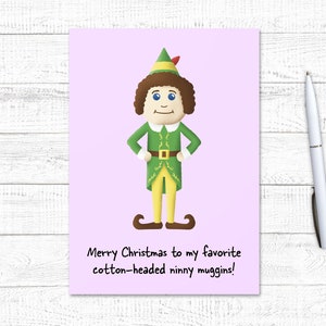 Elf Christmas Card PRINTABLE Card Christmas Card Cute Card - Etsy