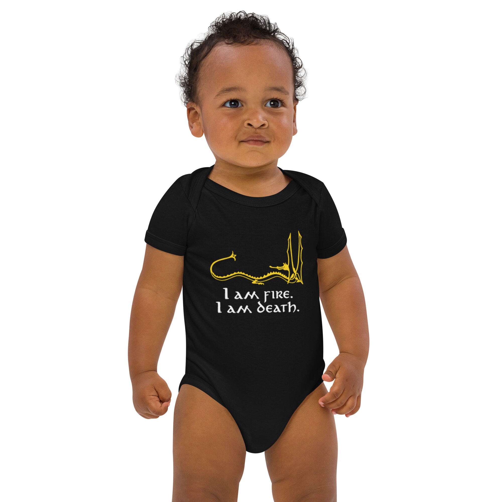 I Am Fire. I Am Death. Hobbit Inspired Baby Onesie With Dragon - Etsy