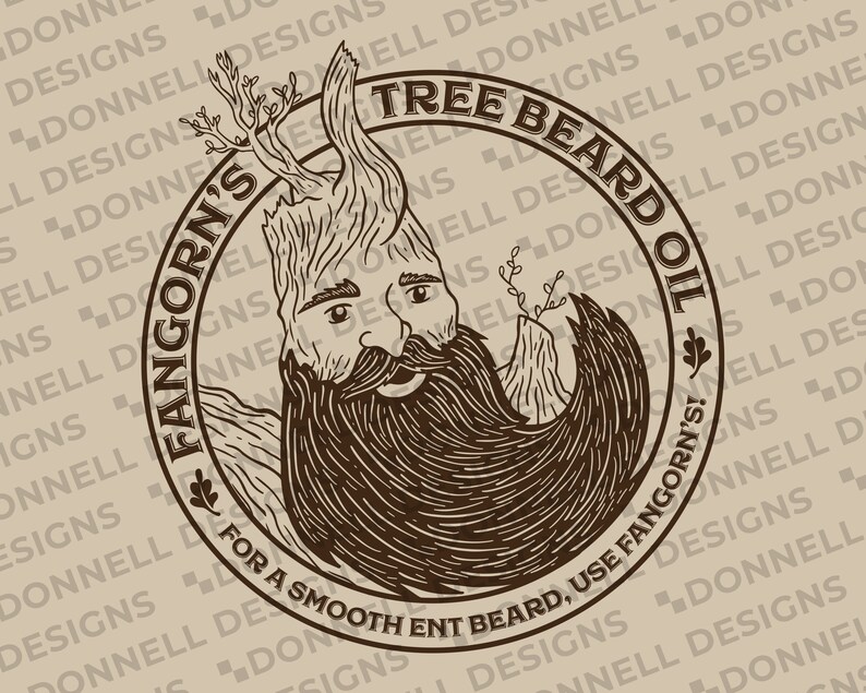 Ent SVG, Fangorn's Tree Beard Oil Logo, Two Towers, Retro and Vintage ...