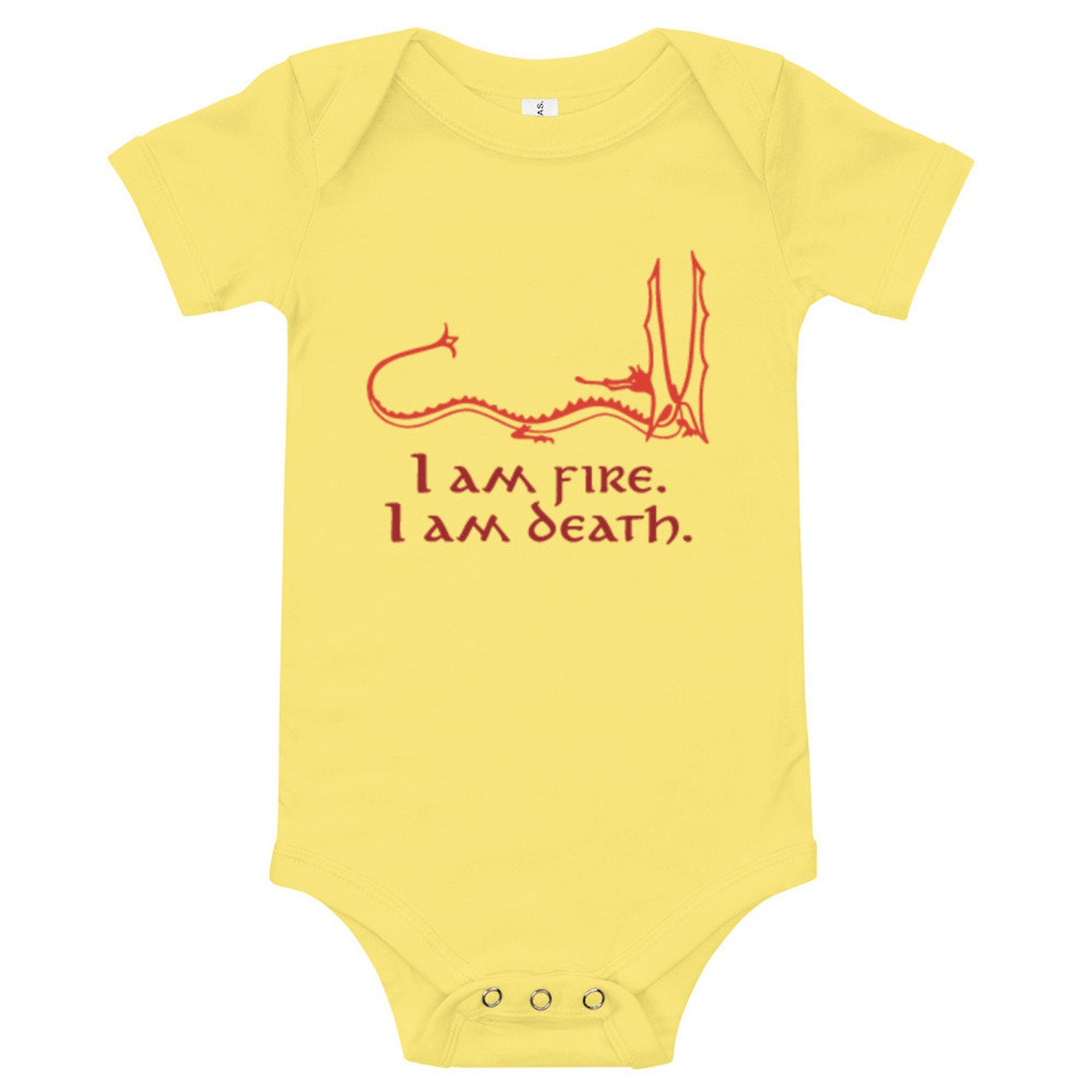 I Am Fire. I Am Death. Hobbit Inspired Baby Onesie With Dragon - Etsy